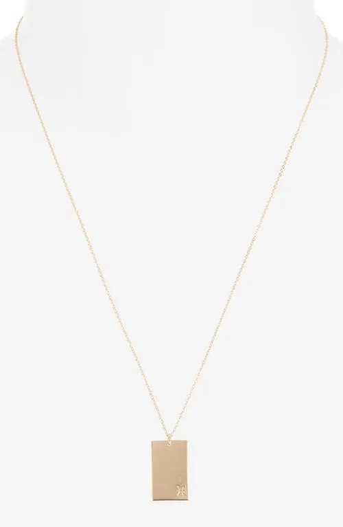 SET & STONES Goldie Zodiac Pendant Necklace - Gold/pisces