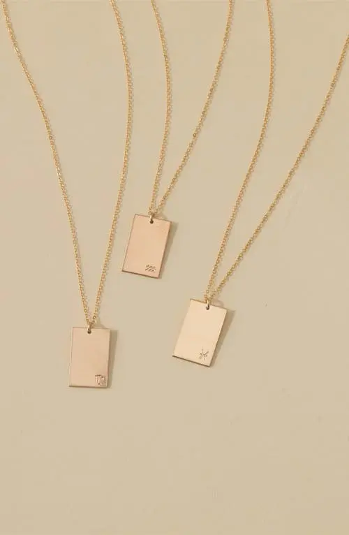 SET & STONES Goldie Zodiac Pendant Necklace - Gold/pisces