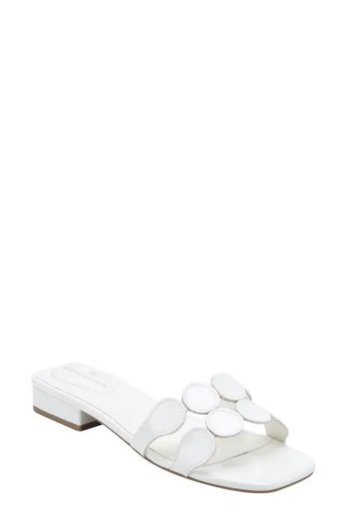 Bandolino Mayla Square Toe Slide Sandal - White
