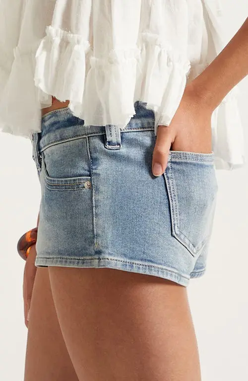 PACSUN Tatum Ultimate Micro Jean Shorts - Medium Indigo