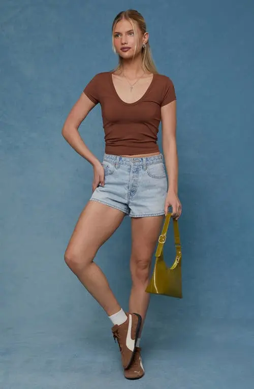 PACSUN High Waist Denim Shorts