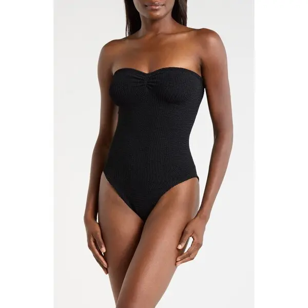 Hunza G Brooke Strapless One-piece Swimsuit - Black