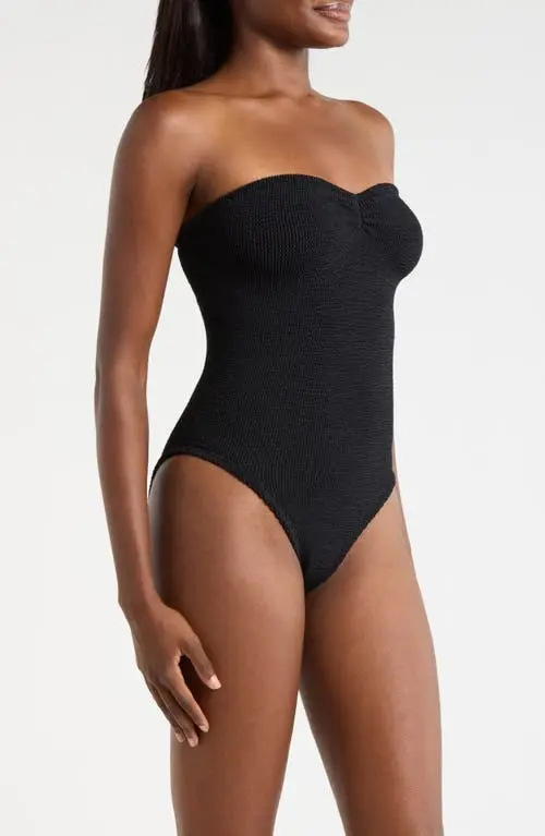 Hunza G Brooke Strapless One-piece Swimsuit - Black