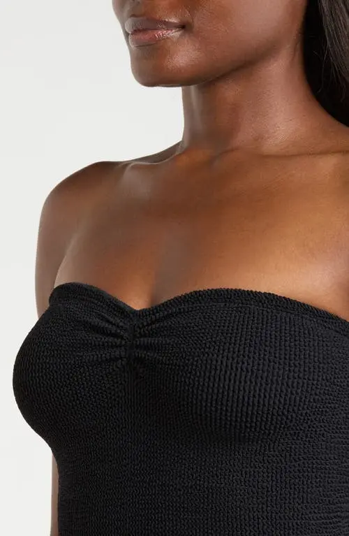 Hunza G Brooke Strapless One-piece Swimsuit - Black