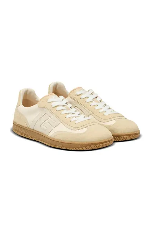 Balmain Swan Trainers In Suede - Beige