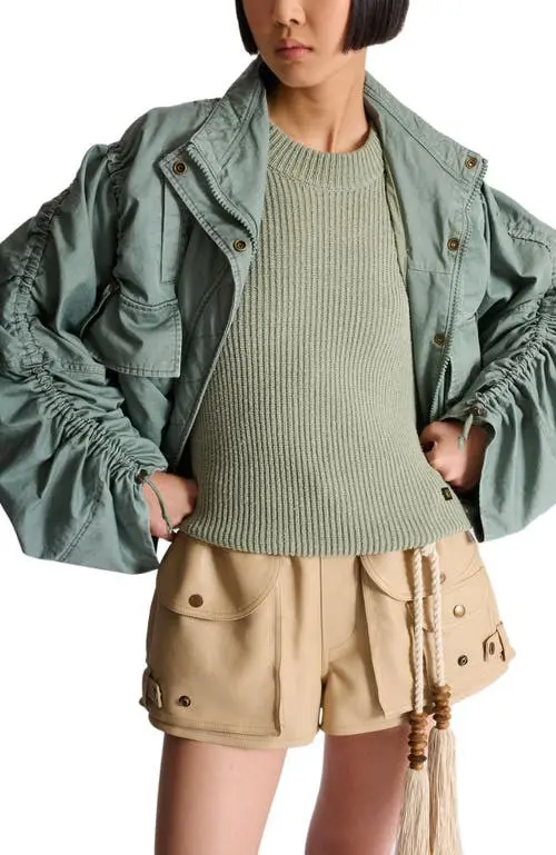 Balmain Cotton Gabardine Parka