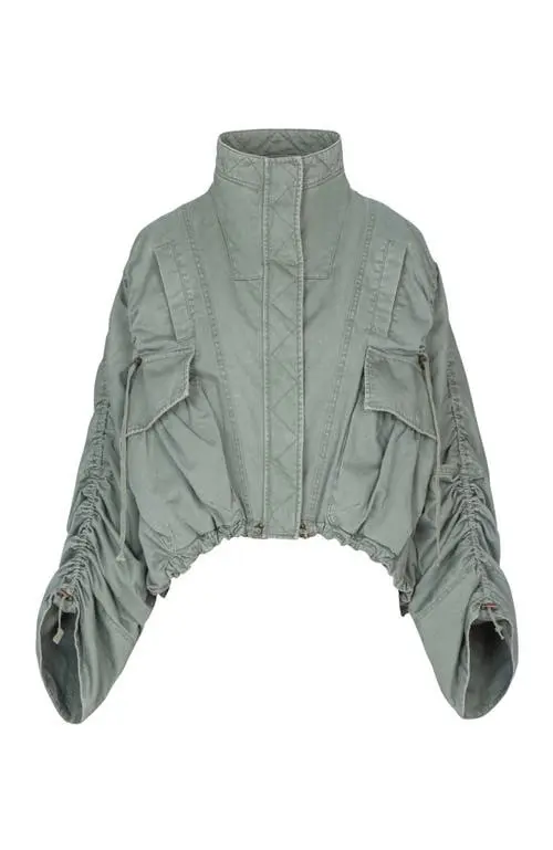 Balmain Cotton Gabardine Parka