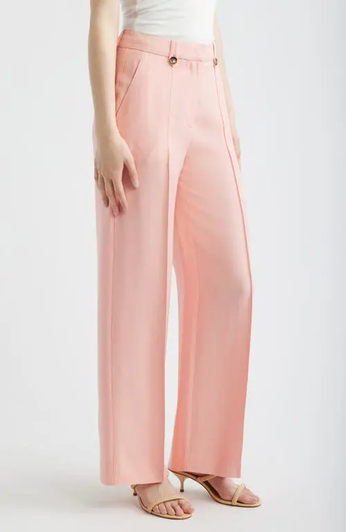 REISS Magda Wide-leg Pleated Pants - Pink