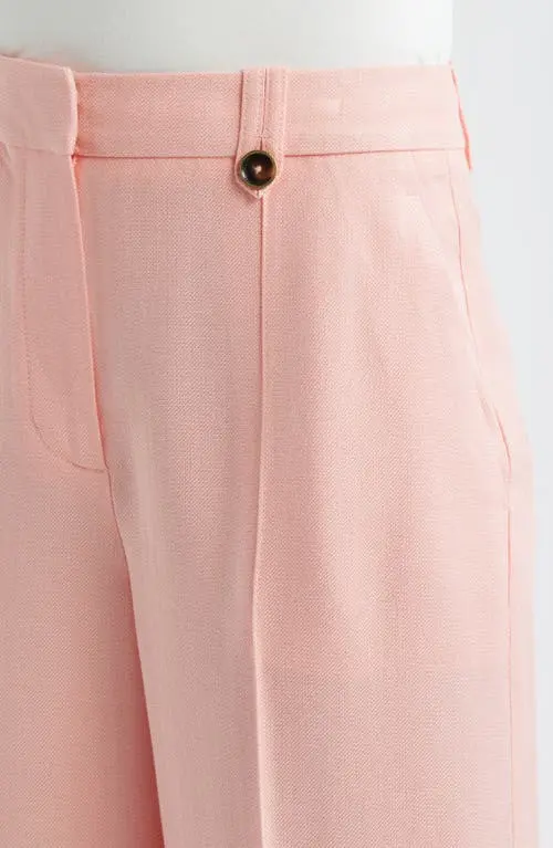 REISS Magda Wide-leg Pleated Pants - Pink