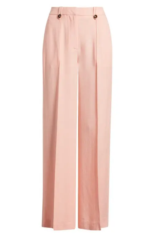REISS Magda Wide-leg Pleated Pants - Pink