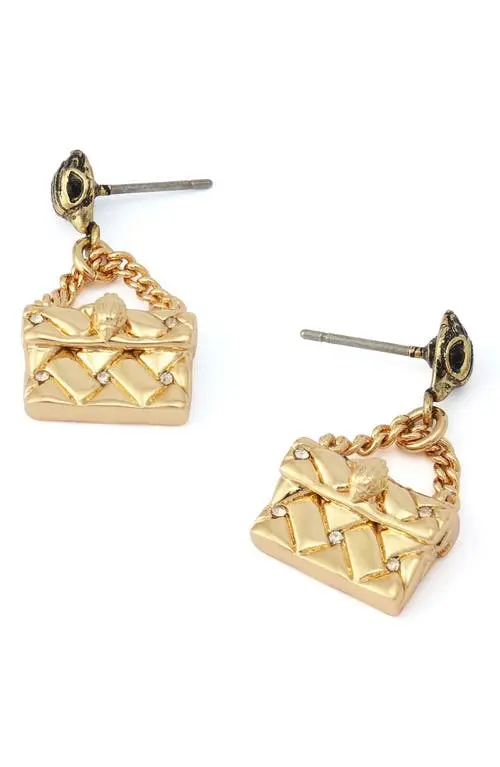 Kurt Geiger Quilt Kensington Bag Drop Earrings