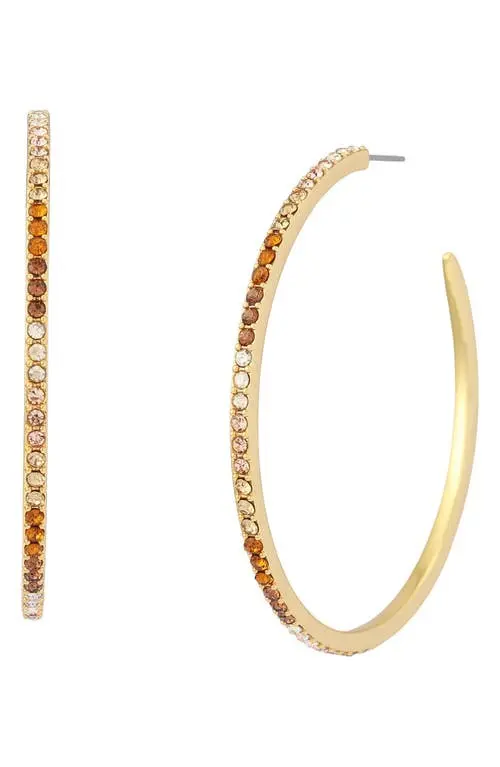 Kurt Geiger Pavé Large Hoop Earrings - Gold/neutral
