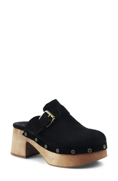 CANDIE'S Booyah Platform Clog - Black Suede