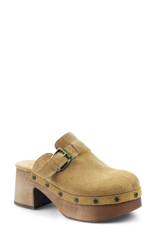 CANDIE'S Booyah Platform Clog - Natural Suede