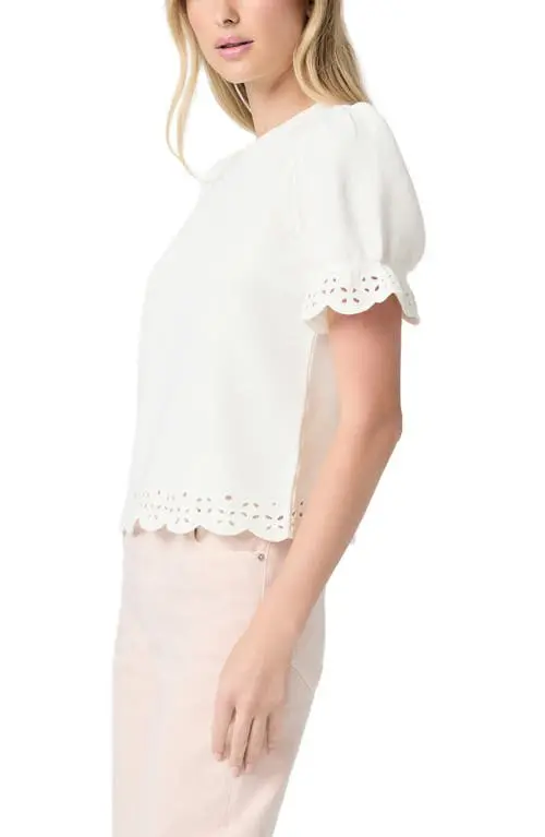 Paige Eyelet Trim Cotton Top