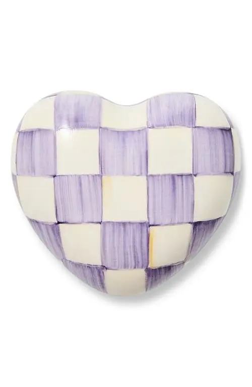 MACKENZIE-CHILDS Check Heart Knob - Violet