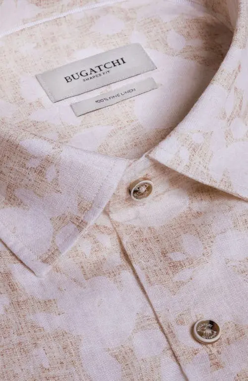 Bugatchi Julian Linen Button-up Shirt - Desert