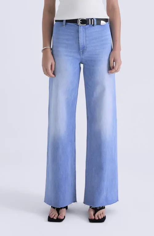 PISTOLA Penny Crop High-waist Wide-leg Jeans - Whisper
