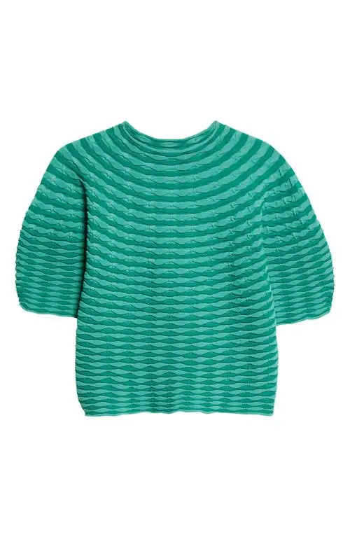 Issey Miyake Colorful Mushroom Knit Top - Grass Green