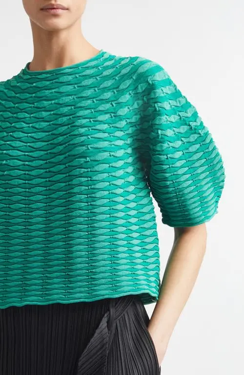 Issey Miyake Knit Top - Grass Green