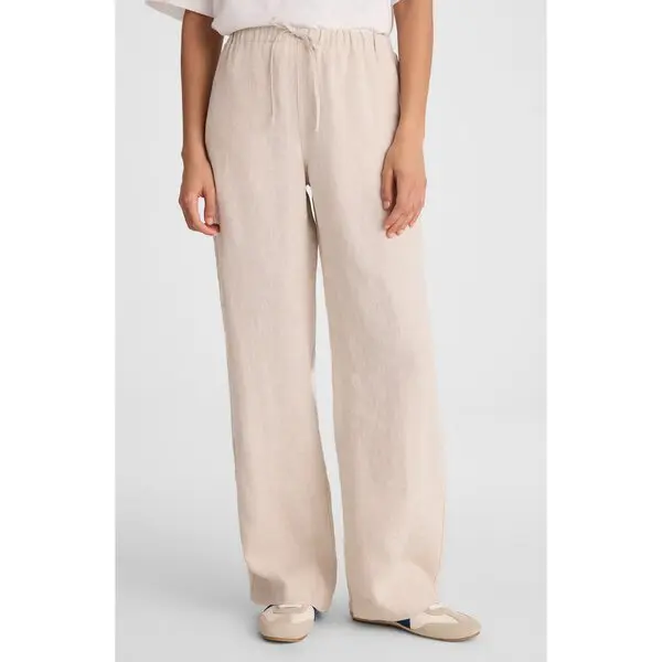 Madewell Pull-on Linen Pants - Oat