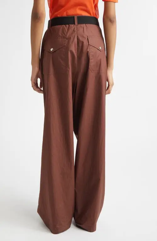 Plan C Belted Wide-leg Trousers