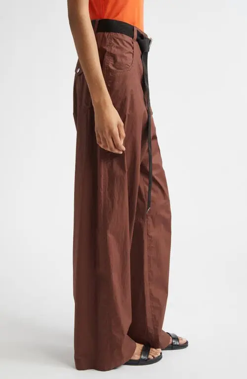Plan C Belted Wide-leg Trousers
