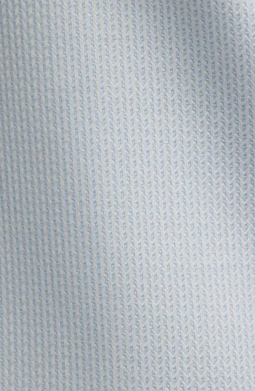 Nordstrom Trim Fit Premiumcotton Dobby Dress Shirt - Blue Adriano Texture