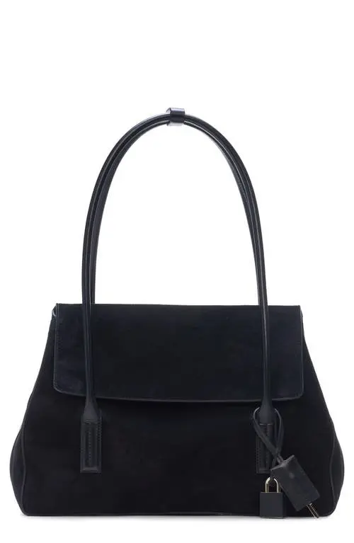 TOM FORD Medium Eclipse Suede Shoulder Bag - Black