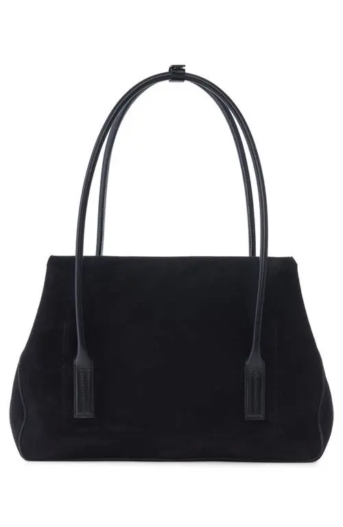 TOM FORD Medium Eclipse Suede Shoulder Bag - Black