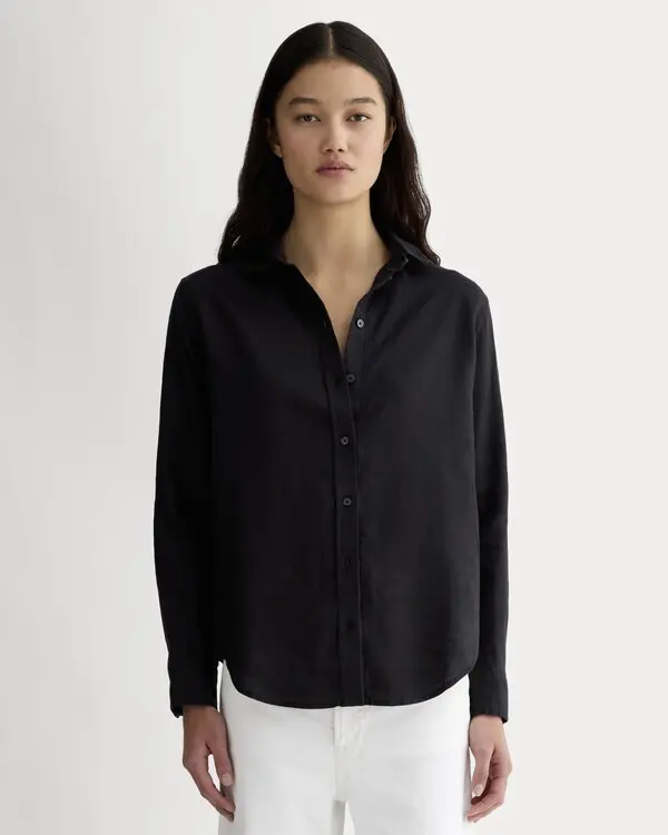 Everlane Must-have Shirt, Linen Size - Black