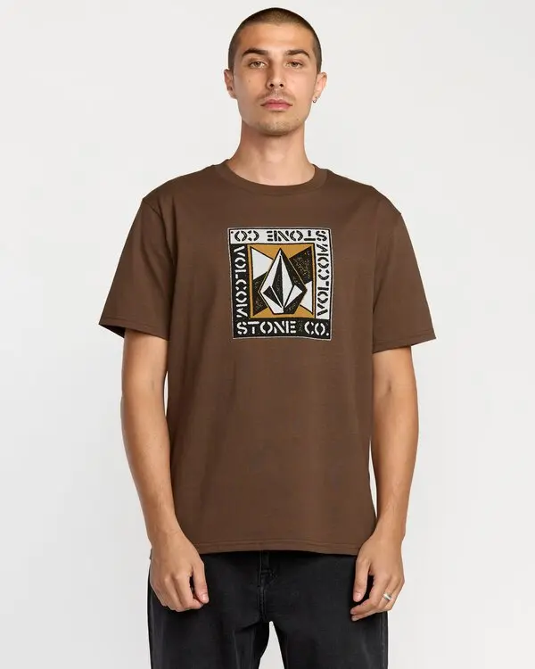 Volcom Angle Iron Short Sleeve Tee - Brnstone