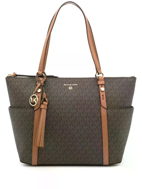 Michael Kors Leather Monogrammed Tote