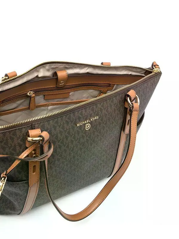 Michael Kors Leather Monogrammed Tote