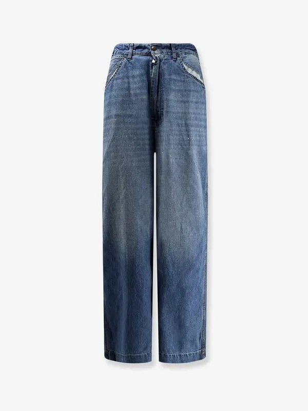 MAISON MARGIELA Wornout Cotton Jeans - Blu