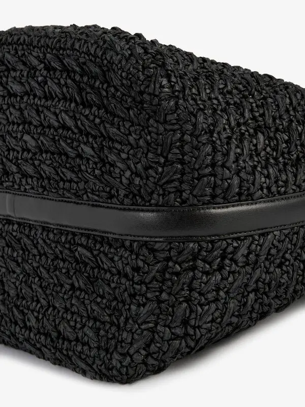 TOTEME Raffia Shoulder Bag - Black