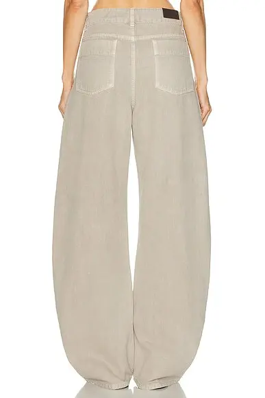 LEMAIRE High Waisted Curved Leg Trousers - Moonstone