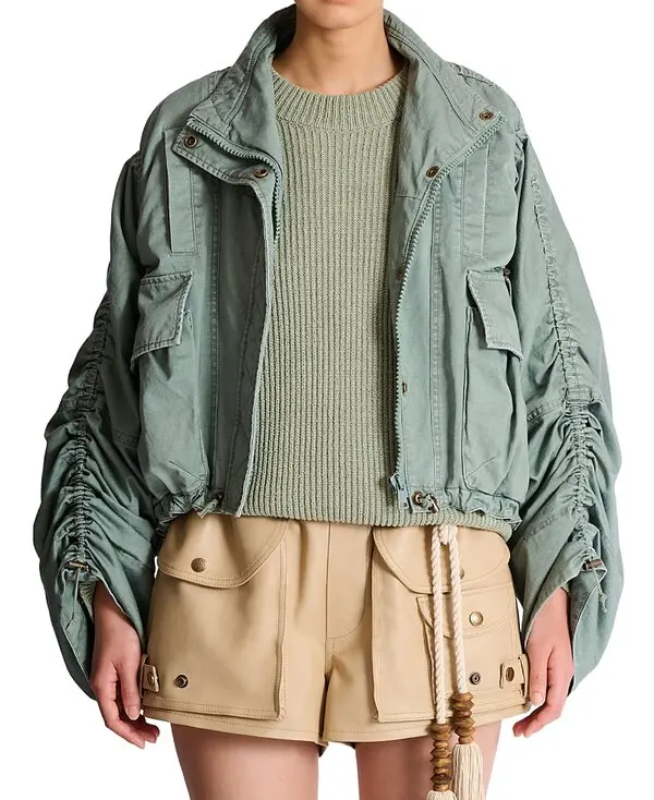 Balmain Cotton Gabardine Parka