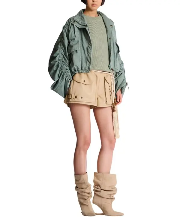 Balmain Cotton Gabardine Parka
