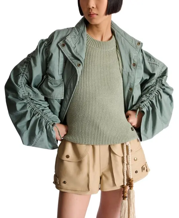 Balmain Cotton Gabardine Parka