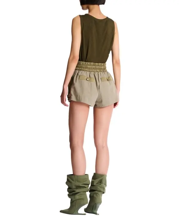 Balmain Cotton And Twill Utility Shorts