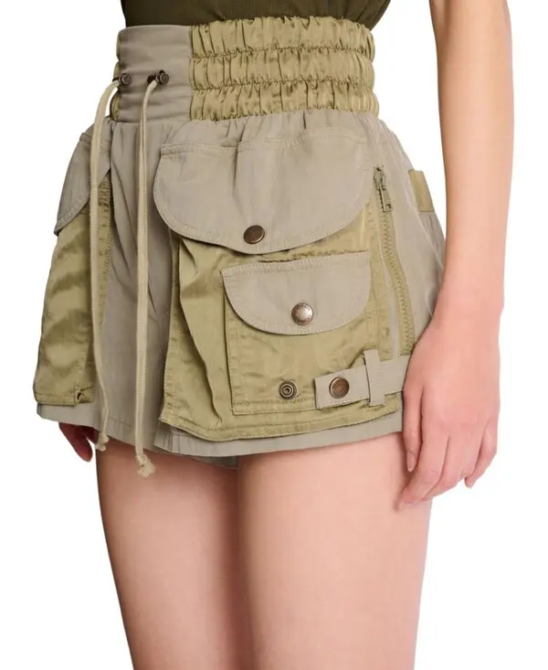 Balmain Cotton And Twill Utility Shorts