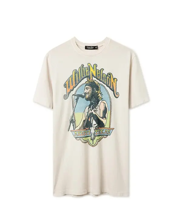 Junk Food Clothing Willie Nelson Abbott Texas Vintage Tee - Birch