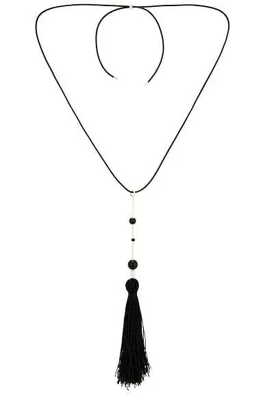KAREN ARCANJO No. 2 Onyx Necklace - Black
