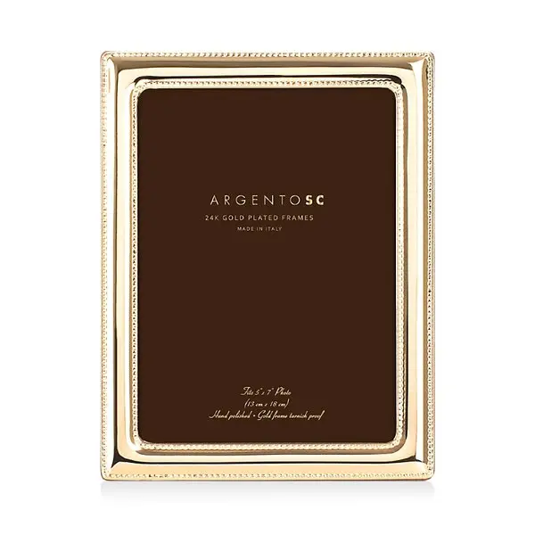 ARGENTO SC Double Bead Frame, 5 X 7 - Gold