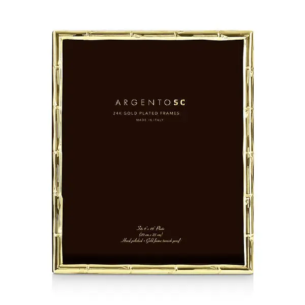 ARGENTO SC Bamboo 8 X 10 Picture Frame - Gold
