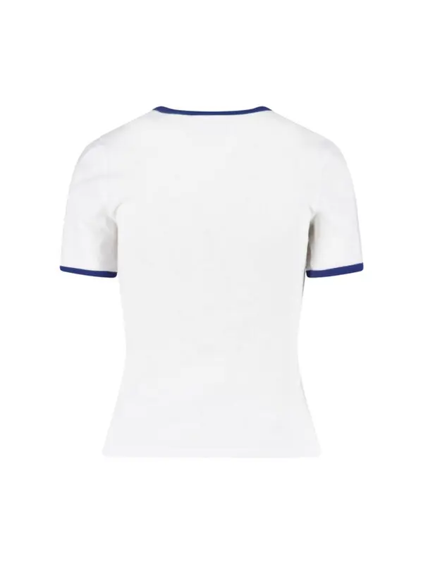 COURREGES Signature Contrast T-shirt - White