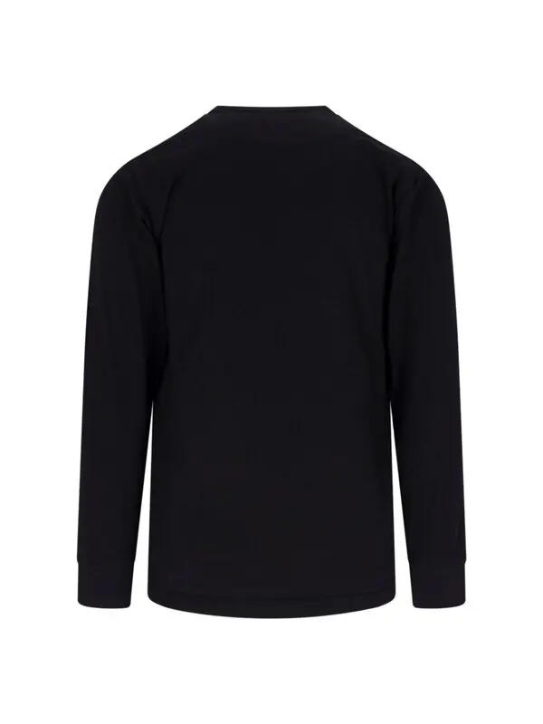 A BATHING APE College Logo Long Sleeve T-shirt - Black