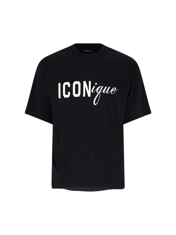 Dsquared2 T-shirt Logo "iconique - Black