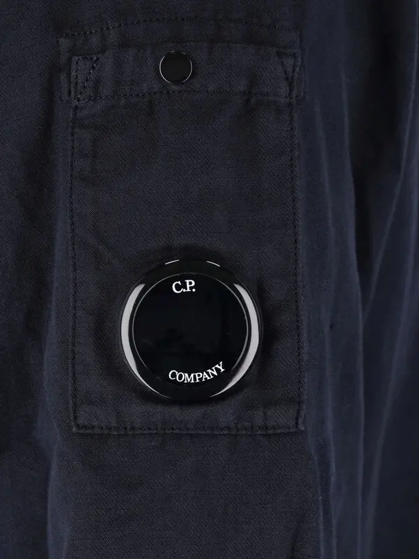 C.P. COMPANY Twill Zip Jacket - Blue
